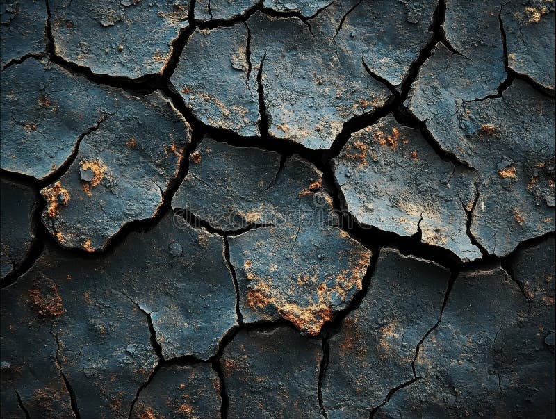 Cracked Earth Pattern Dry Soil, Desert Landscape, Dramatic Lighting ...
