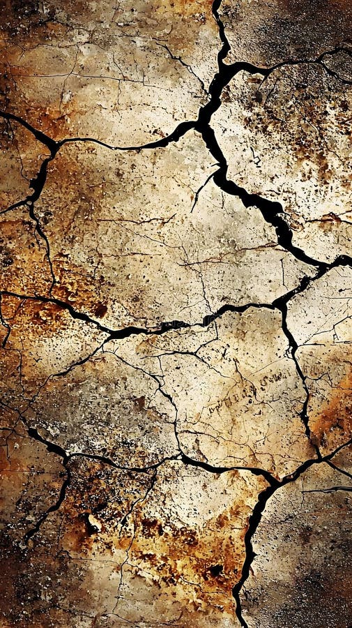 Cracked Earth with Rich Textures and Colors Stock Illustration ...