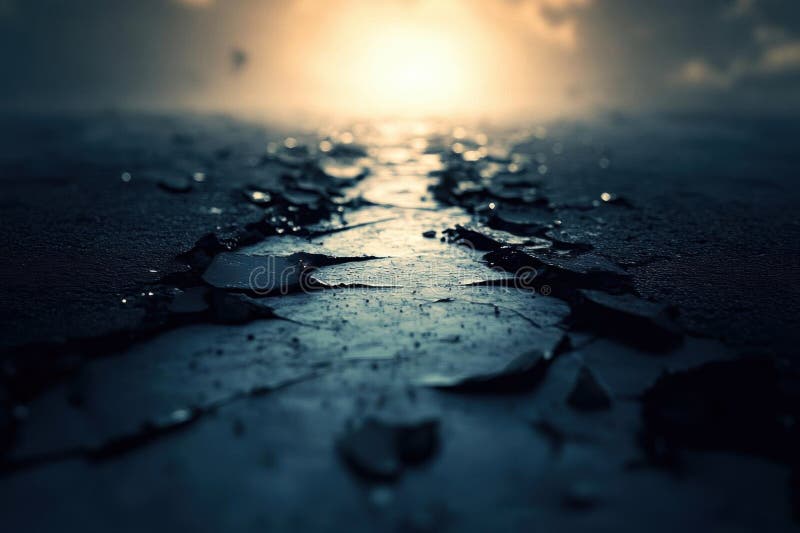 Cracked Earth Shines Under Soft Light, Abstract Texture Concept Stock ...