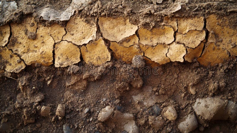 Cracked Earth: Soil Texture Layers Stock Illustration - Illustration of ...