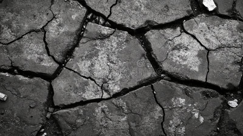 Cracked Earth Surface Showing Deep Fissures and Texture Stock ...