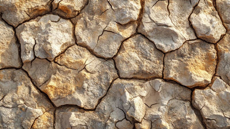 Cracked Earth Surface Showing Drought and Aridity Stock Illustration ...