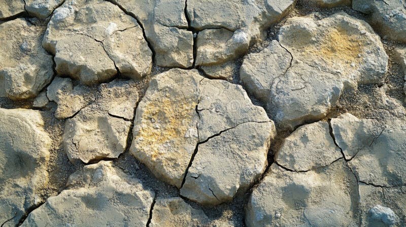Cracked Earth Surface Showing Extensive Erosion and Dryness Stock ...