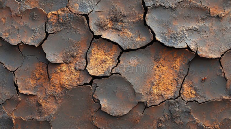 Cracked Earth Texture: Arid Land Surface Stock Illustration ...