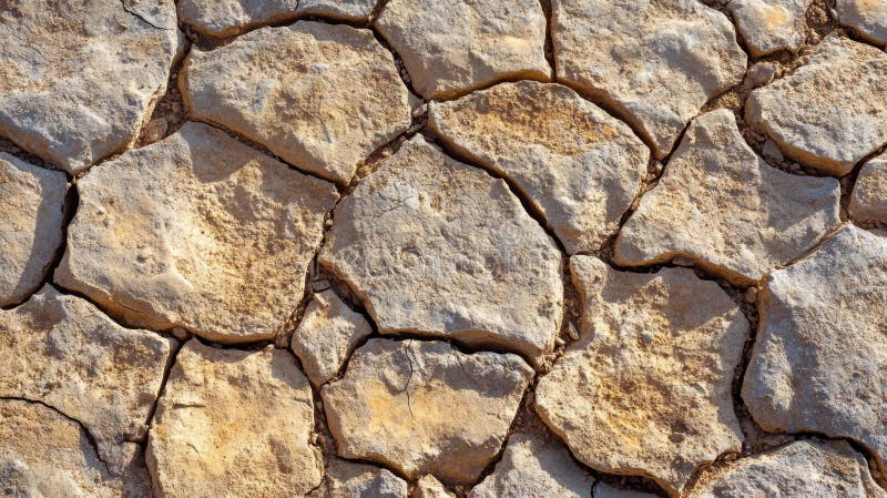 Cracked Earth Texture Arid Landscape Dry Stone Surface Stock ...