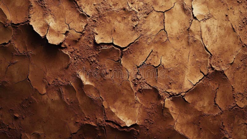 Cracked Earth Texture Brown Dry Surface Stock Illustration ...