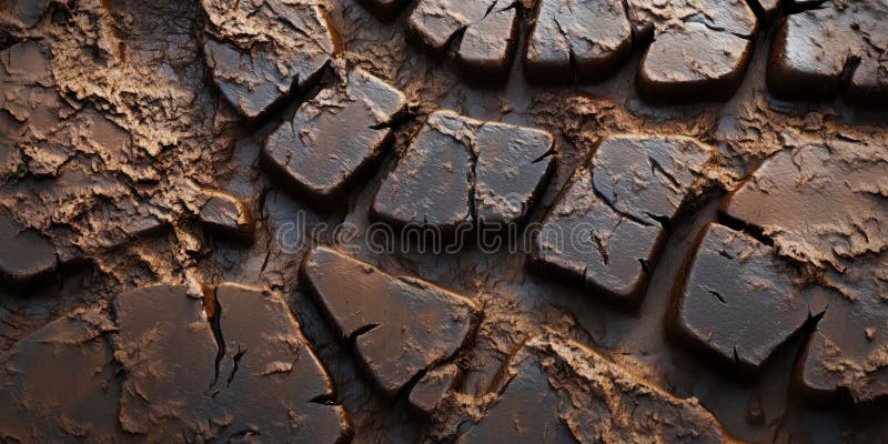 Cracked Earth Texture with Deep Ridges and Rich Brown Coloration ...