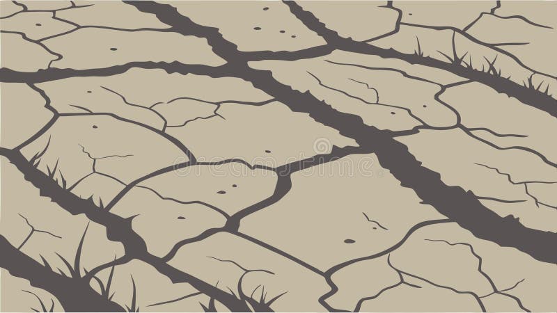 Cracked Earth Texture, Dry Ground Nature Pattern Vector Design ...