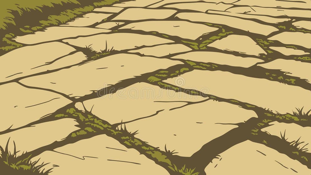 Cracked Earth Texture Pattern, Dry Land and Arid Ground Vector Design ...