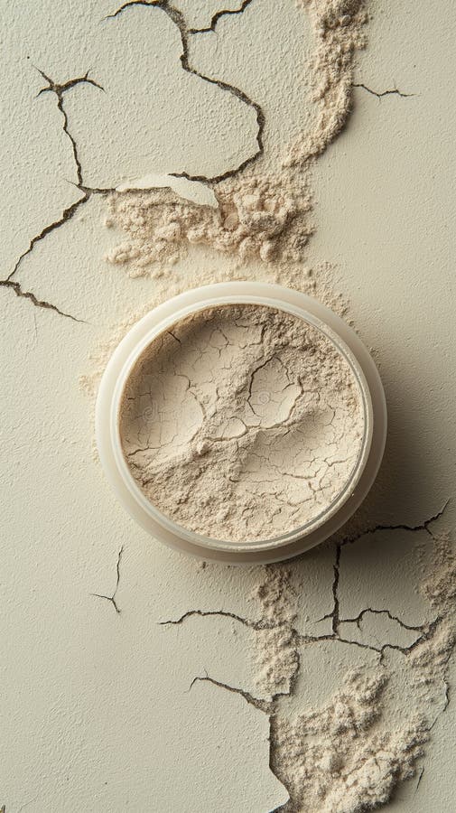 Cracked Earth Texture with Powdered Substance Stock Illustration ...