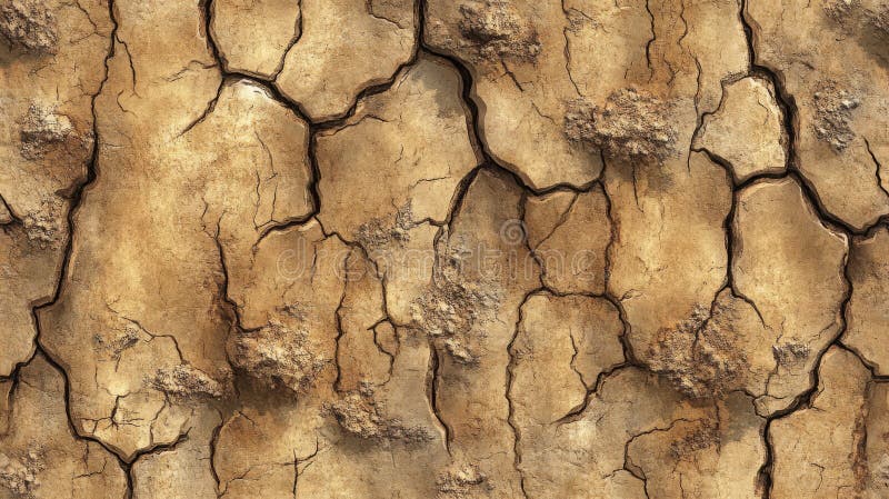 Cracked Earth Texture Showing Arid Land Dryness Stock Illustration ...