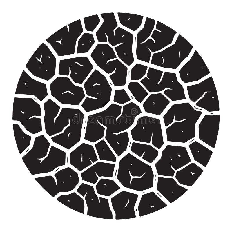 Cracked Earth Texture Silhouette Vector Background for Graphic Designs ...