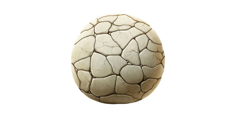 Cracked Earth Texture Sphere. Symbolizes Drought and Environmental ...