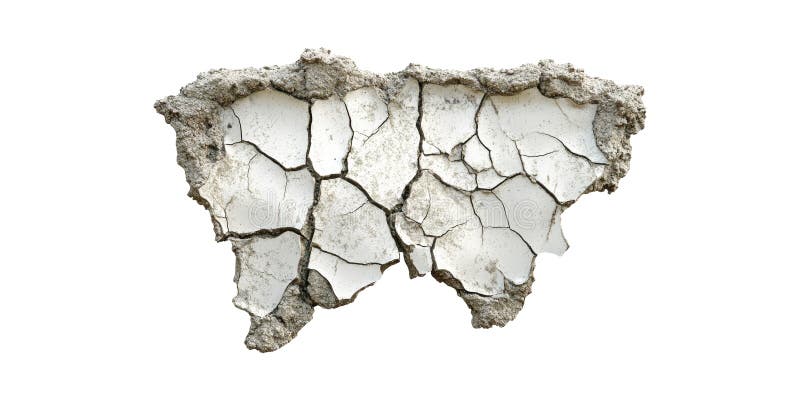 Cracked Earth Texture Symbol Drought Environmental Challenges Isolated ...