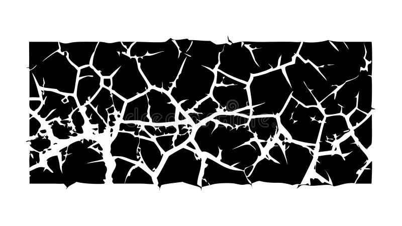 Cracked Earth Texture Vector Background for Dryness or Damage, Vector ...
