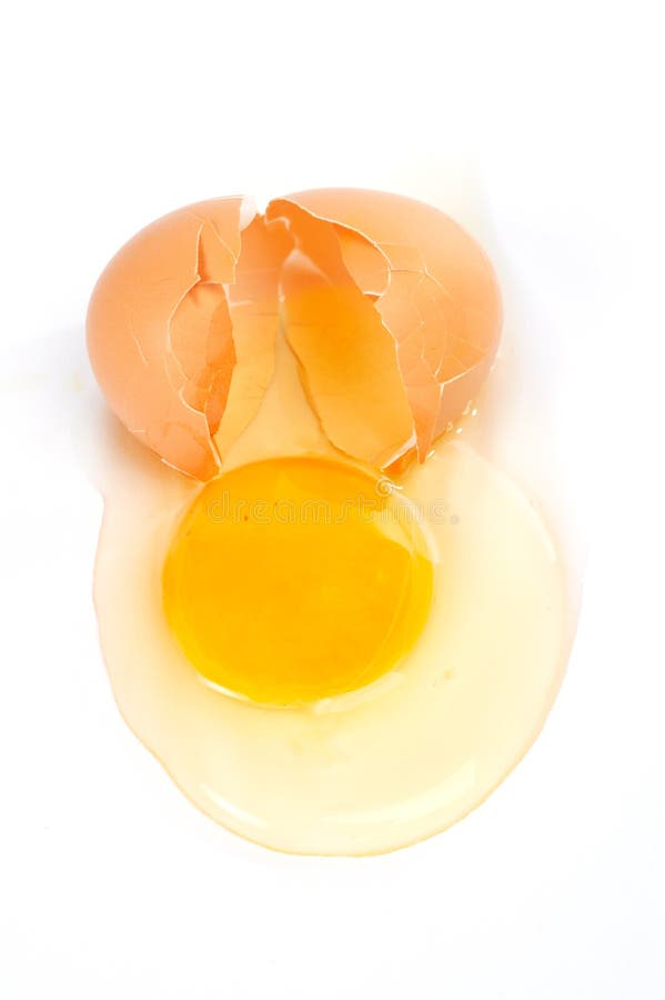 Cracked egg stock image. Image of poulty, yellow, smashed - 7834857