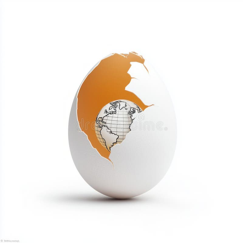 World Emerging from Egg stock photo. Image of world - 367255902