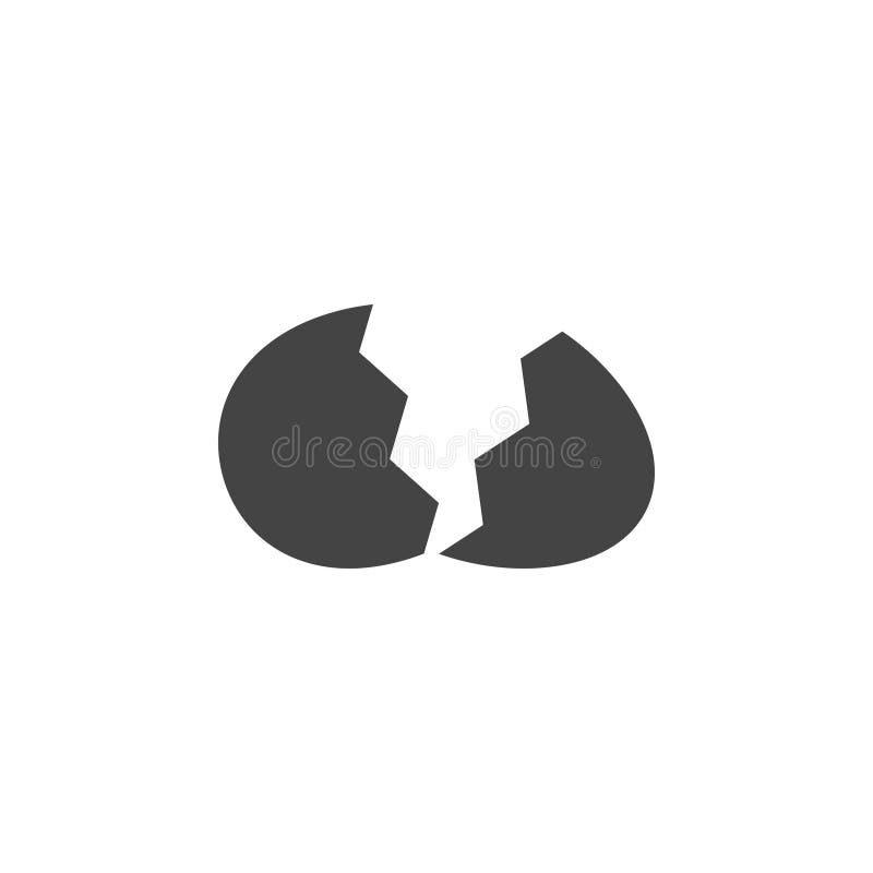 Cracked Egg Icon Graphic Design Template Vector Stock Vector ...