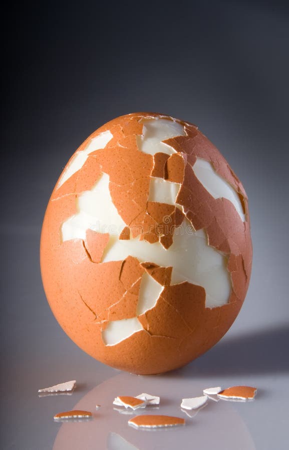 Cracked Egg With Pieces Of Shell Picture. Image: 8591073