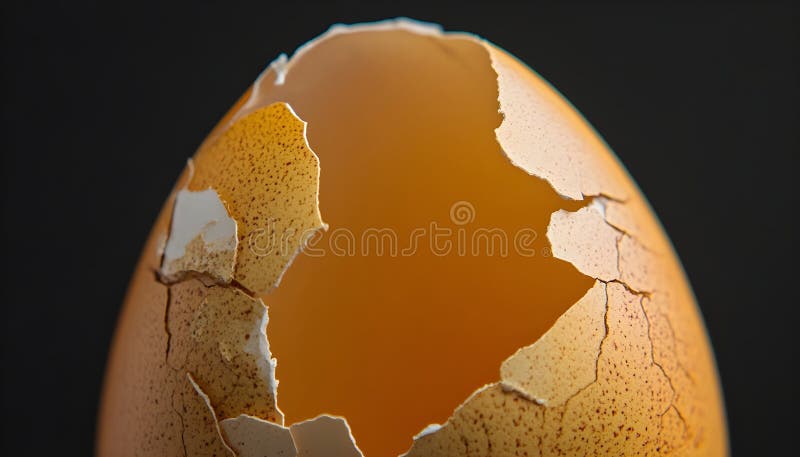 The Cracked Egg Shell Photographed with a High-resolution Camera Using ...
