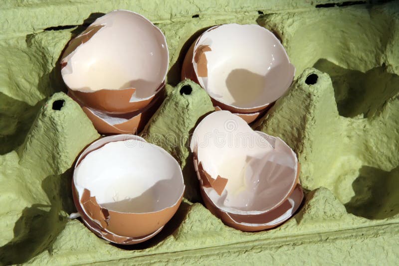 Cracked Egg Shells. Cracked Eggs Stock Image - Image of cooking ...