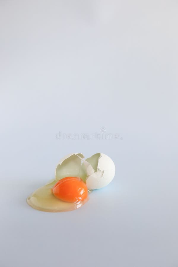 Cracked Egg Vibrant Yolk Plain Background Stock Photos - Free & Royalty ...