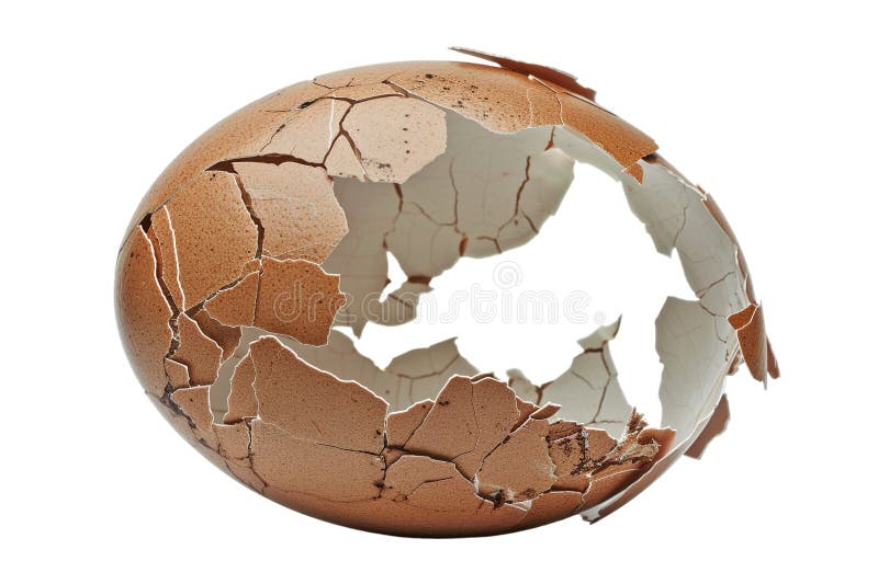 Cracked Eggshell on Transparent Background Stock Illustration ...