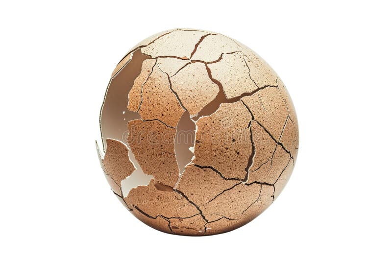 Cracked Eggshell on Transparent Background Stock Illustration ...