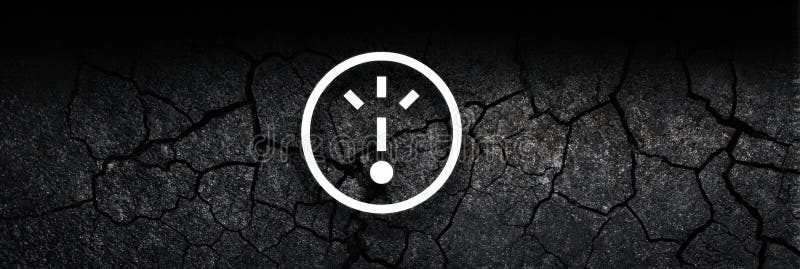 Cracked Error Icon Floating Above a Dark Abstract Texture with Clean ...