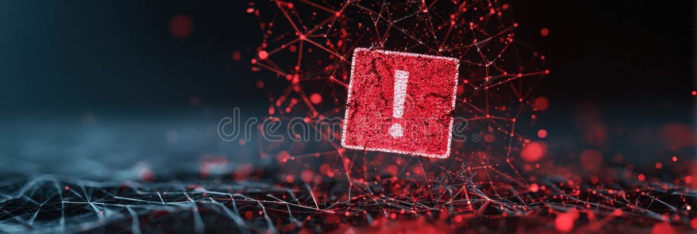 Cracked Error Icon Hovering Above Dark Abstract Texture with Clean ...