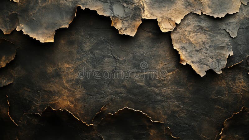 Cracked and Faded Dark Brown and Gold Surface Stock Illustration ...