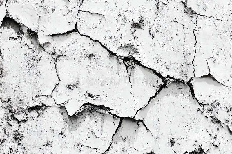 Cracked and Flaking White Paint on a Surface Stock Illustration ...
