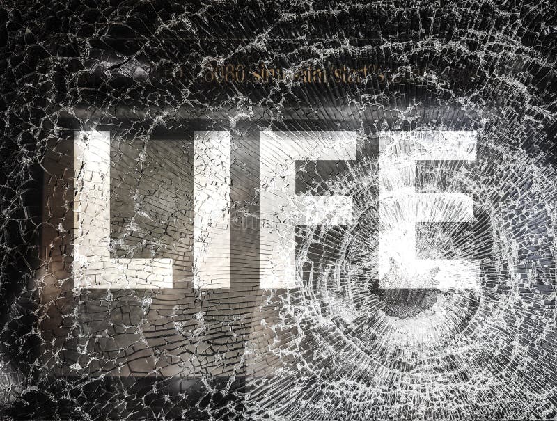 Cracked Glass Background, Life Concept Stock Image - Image of broken ...