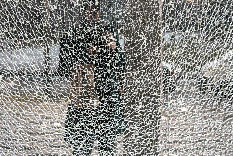 Cracked Glass Display Case with a Fine Texture Stock Image - Image of ...