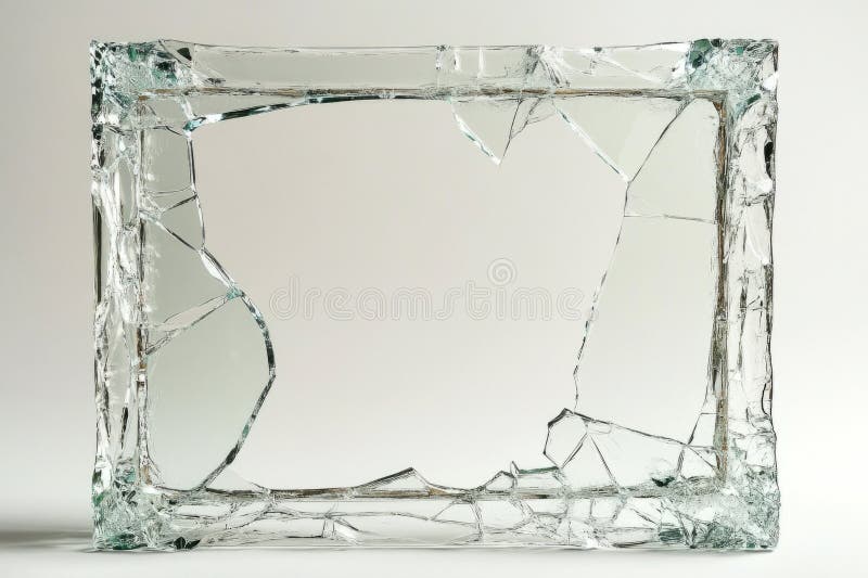 Cracked Glass Surface Represents Loss, Damage, and Destruction ...