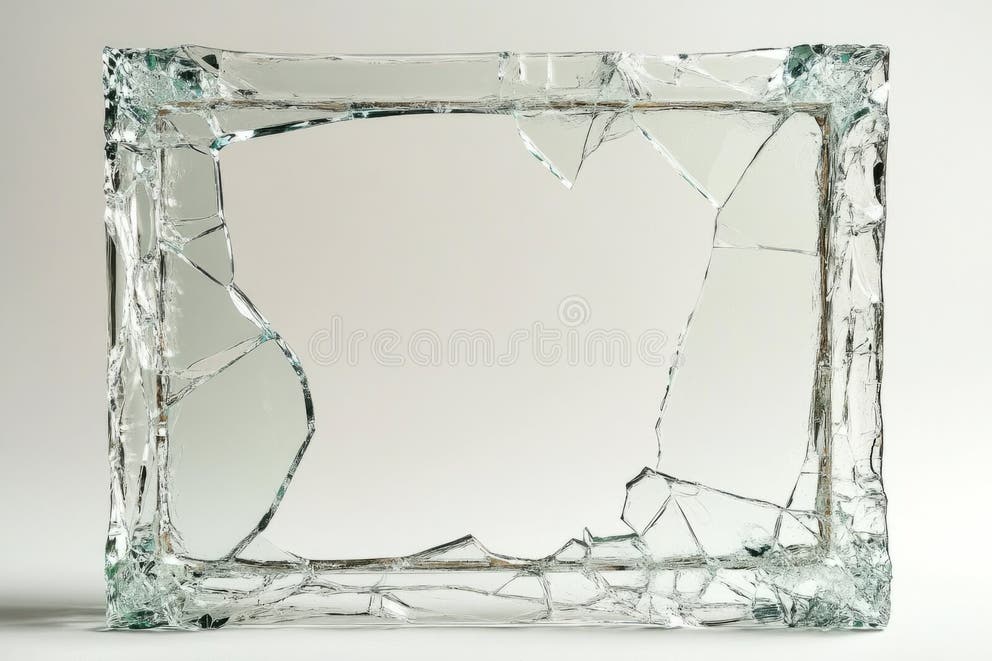 Cracked Glass Surface Represents Loss, Damage, and Destruction ...