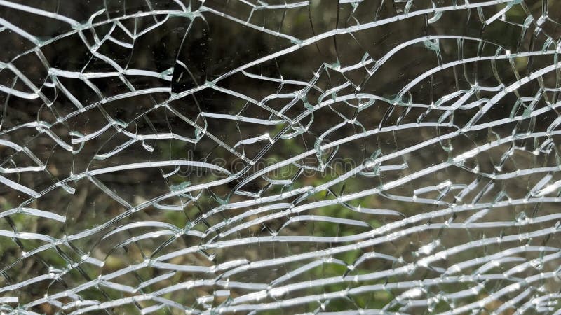 Cracked Glass Texture Background. Broken Tempered Glass with Cracks ...