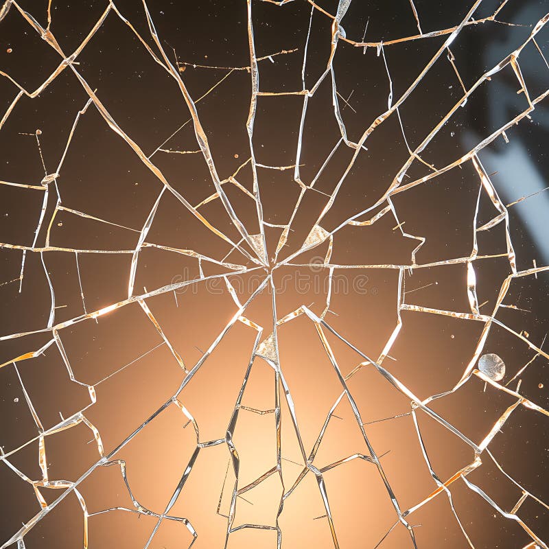 A Cracked Glass Texture with Light Reflections and Jagged Edges Stock ...
