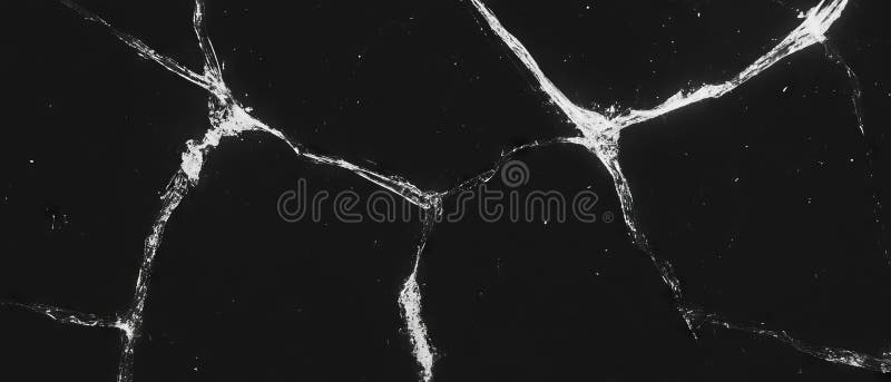 Cracked Glass Texture with Subtle Lines on a Black Background for ...
