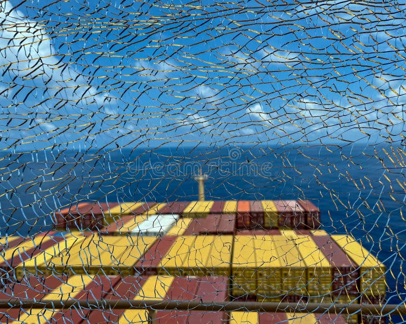 Cracked glass window stock photo. Image of bridge, cracked - 338231432
