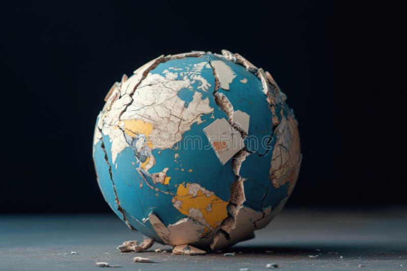 Cracked Globe Reveals the Fragility of Our Planet in a Striking Visual ...