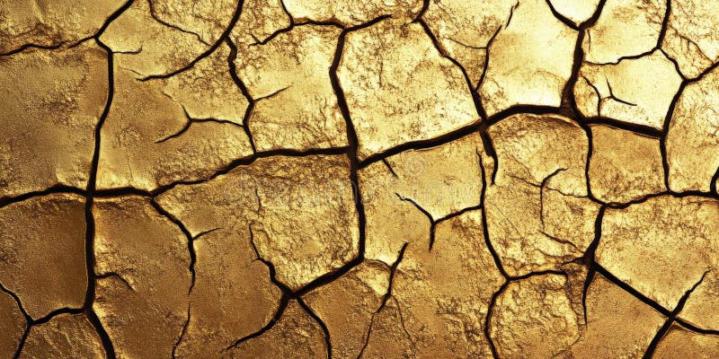 Cracked Gold Leaf Background with Aged Texture, Elegant Distressed ...