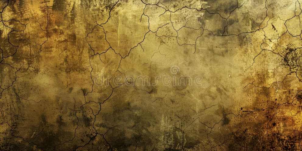 Cracked Gold Texture, Abstract Background Stock Illustration ...
