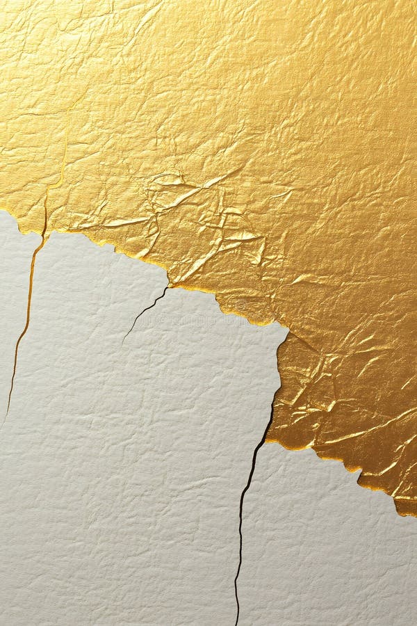 Cracked Gold and White Texture Stock Illustration - Illustration of ...