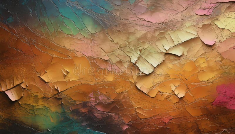 Cracked Golden Paint Creates an Intriguing Visual Effect in this ...