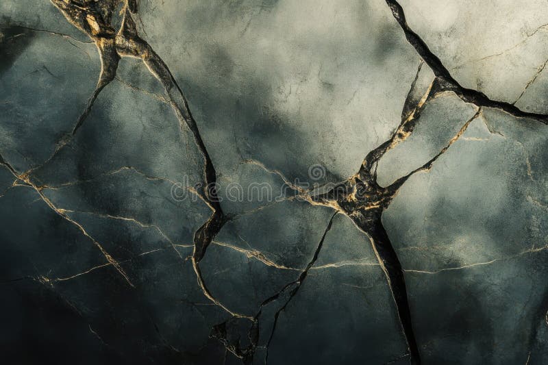 Cracked Granite Surface Displaying Intricate Patterns and Textures in ...