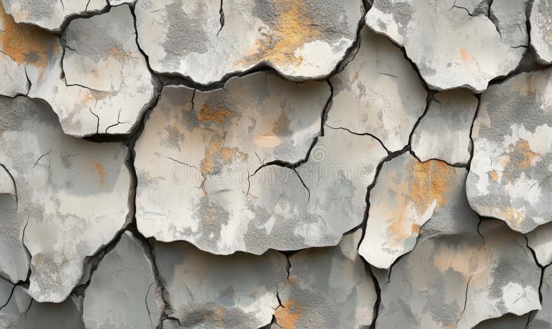 Cracked Gray Surface Texture with Peeling Paint and Weathered ...