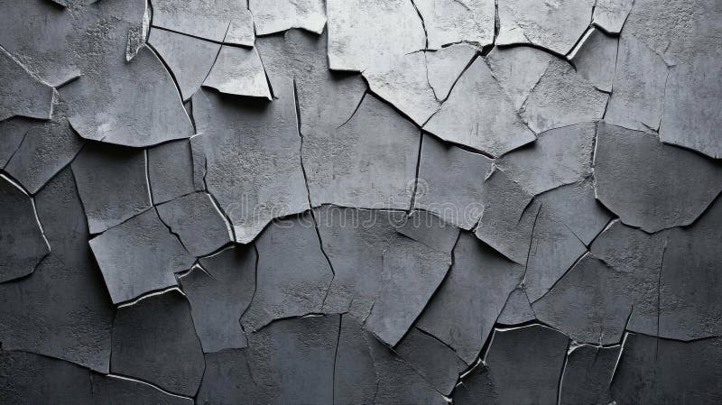 Cracked Grey Concrete Texture Stock Photo - Image of cracked, pattern ...