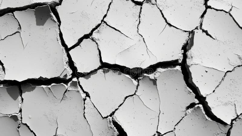 Cracked Grey Earth Texture Background Stock Illustration - Illustration ...