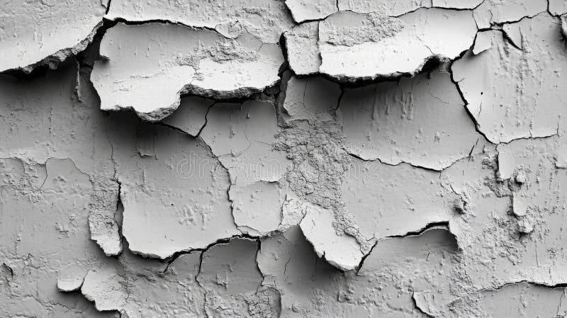 Cracked Grey Paint Texture on Weathered Surface Stock Illustration ...